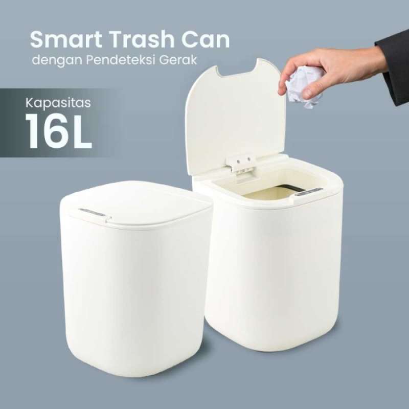 Promo Smart Trash Bin Kimd Tempat Sampah Sensor Gerak Otomatis 16l ...