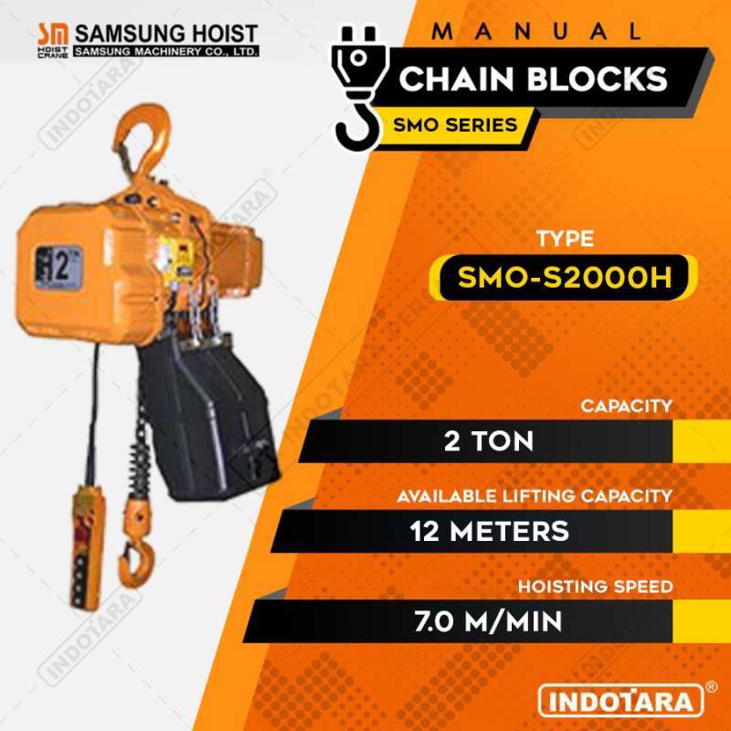 Jual Electric Chain Hoist Samsung Smo Series 3 Phase Smo-s2000h Di ...