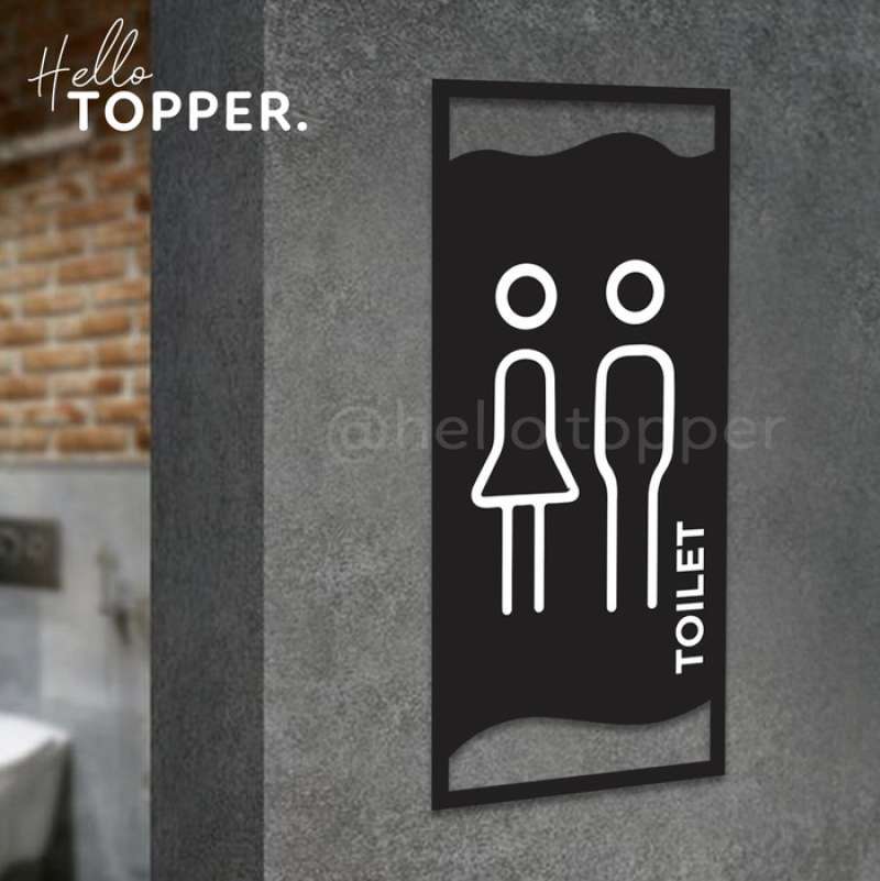 Jual Sign Label Akrilik Toilet Restroom | Toilet Sign Door Acrylic Di ...