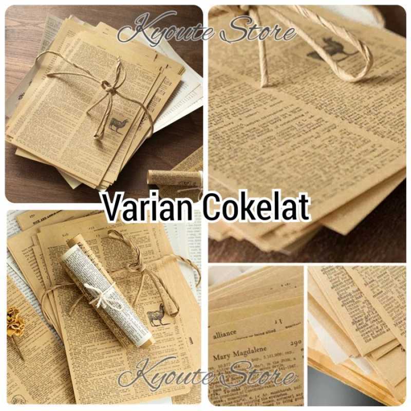 Jual 57 Lembar Kertas Dekorasi Jurnal Retro Jadul Scrapbook Bujo ...