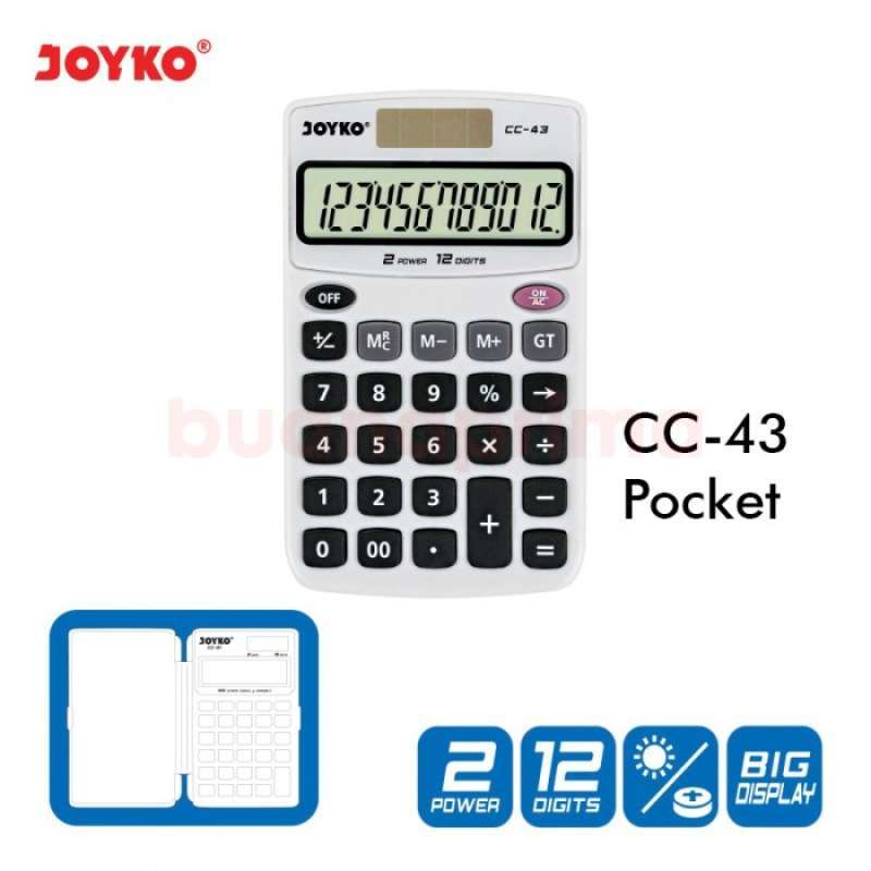 Jual Kalkulator Joyko 12 Digits Pocket Kecil Saku Cc-43 Calculator Kantong Di Seller Tombstone ...