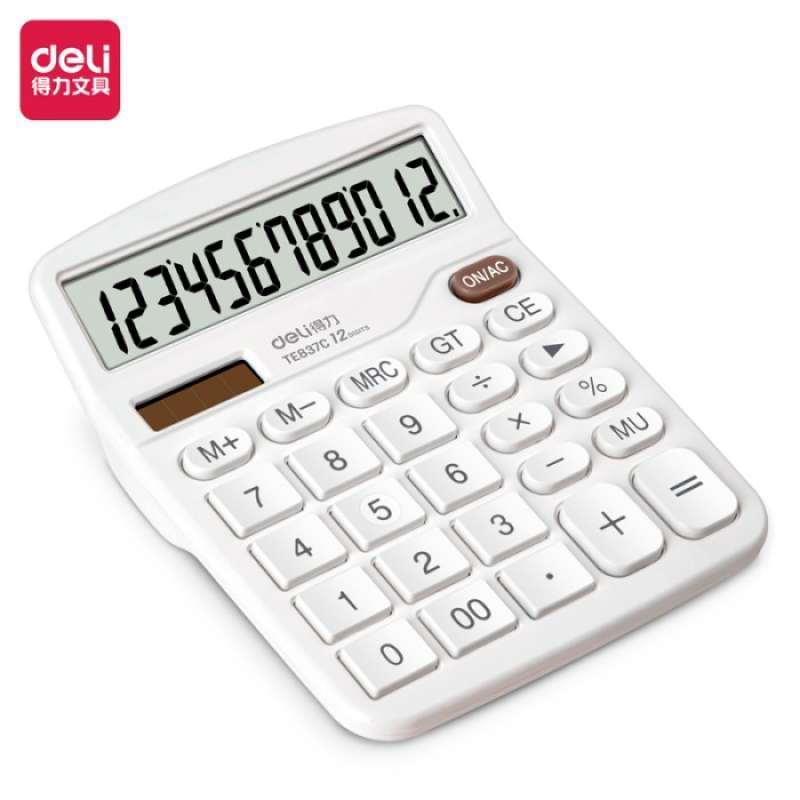 Jual Deli Desktop Calculator / Kalkulator Meja 12 Digit Dual Power Te837c Di Seller Sunshop ...