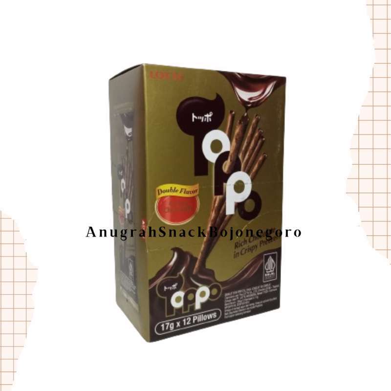 Jual Lotte Toppo Biskuit Stik Pretzel 17gr X 12 - Cocoa Chocolate Di ...