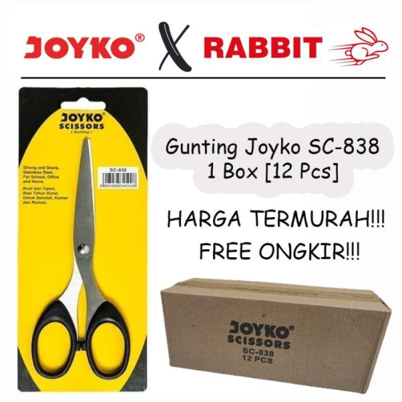 Jual Gunting Joyko Sedang Sc-838 / Scissors / Gunting [1 Box Isi 12 Pcs ...