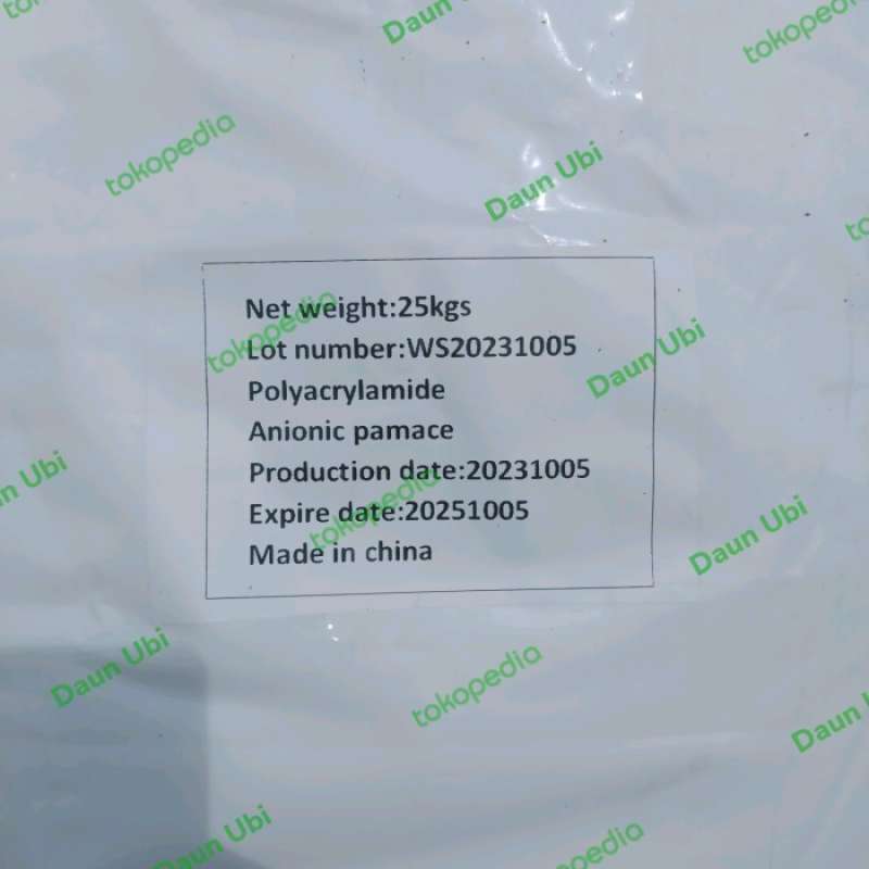 Jual Ready Stock Polymer Anionic / Polimer Anionik Grade A 25kg Di Seller Sunshop - Cengkareng ...