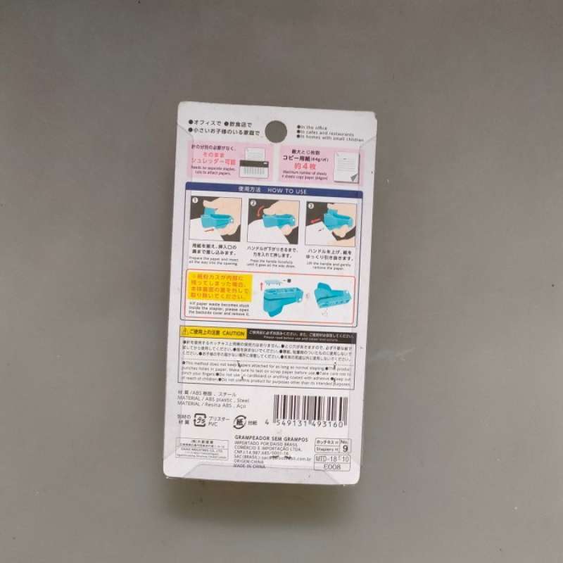 Jual Daiso Stapleless Stapler Hekter Tanpa Perlu Diisi Di Seller ...