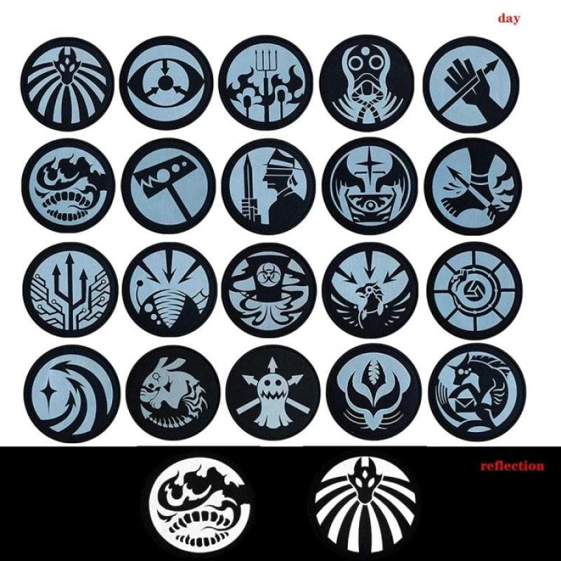 Jual Nine Tailed Fox Reflective Magic Patch Scp Foundation Logo ...