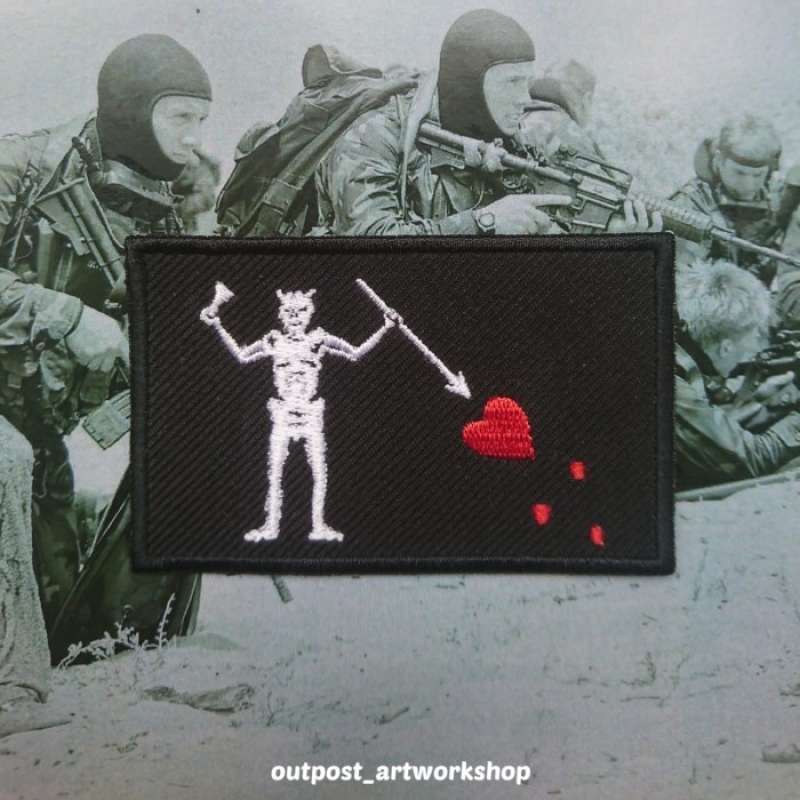 Jual Patch Blackbeard Pirates Flag Us Navy Seal Team 3 Edward Teach Di ...