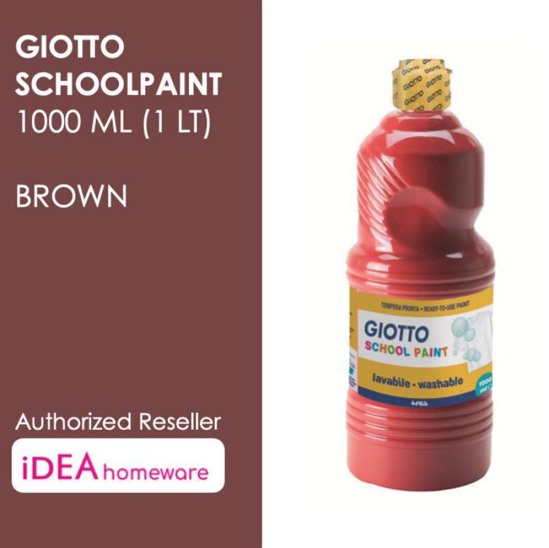 Jual Giotto School Paint 1000 Ml Brown Coklat Cat Air Poster Washable 1 ...