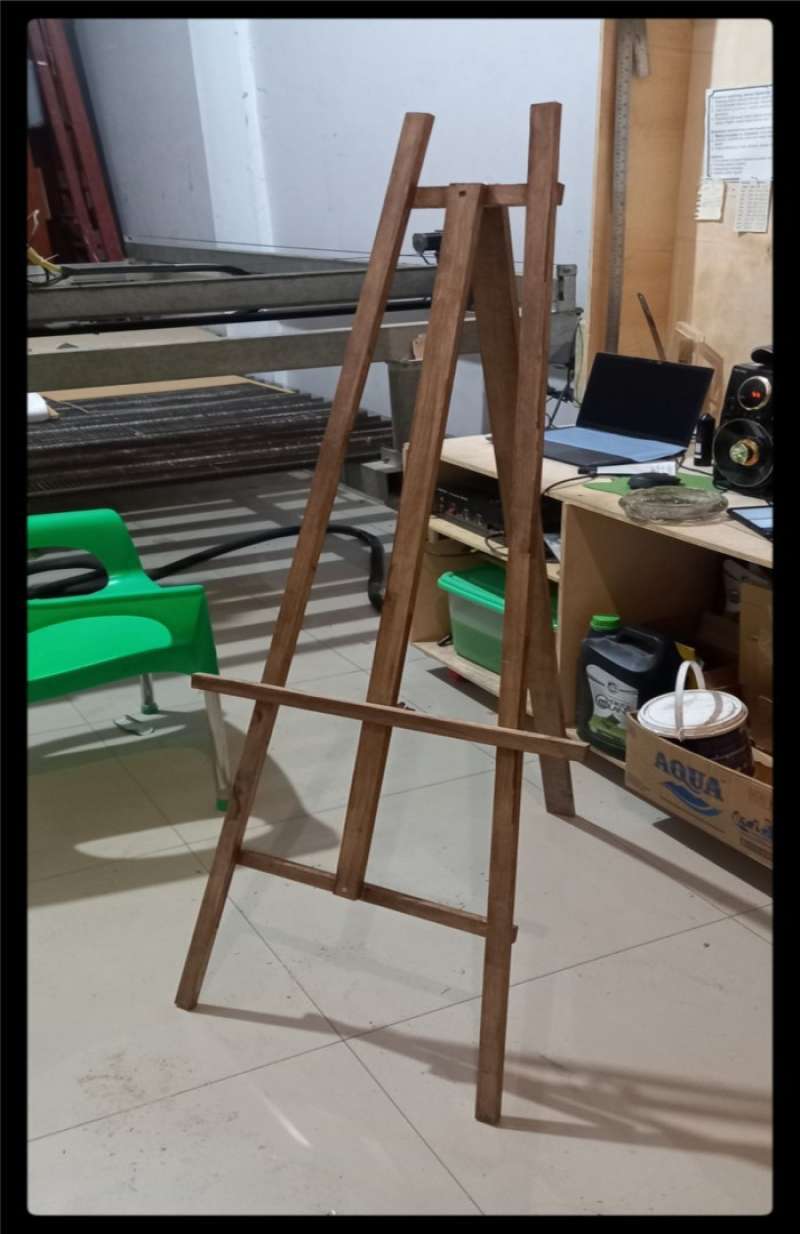 Jual Easel Lukis Kayu Tripod Frame Stand Kayu Di Seller Regstore ...