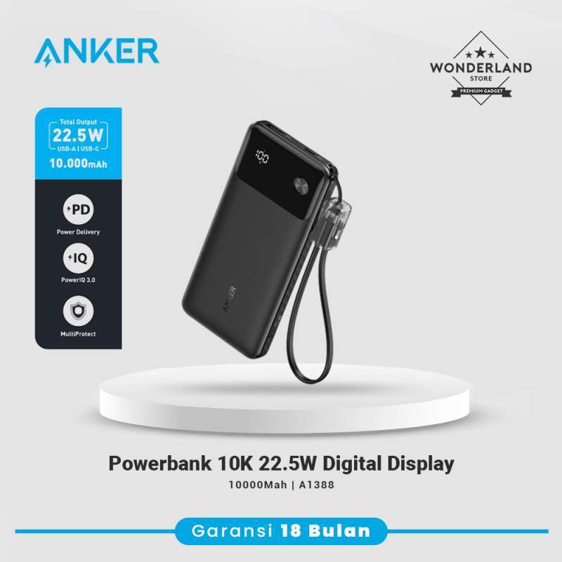 Promo Anker Powerbank 10000 22.5w Pocket Size Power Boost Digital Display A1388 Diskon 61% Di ...