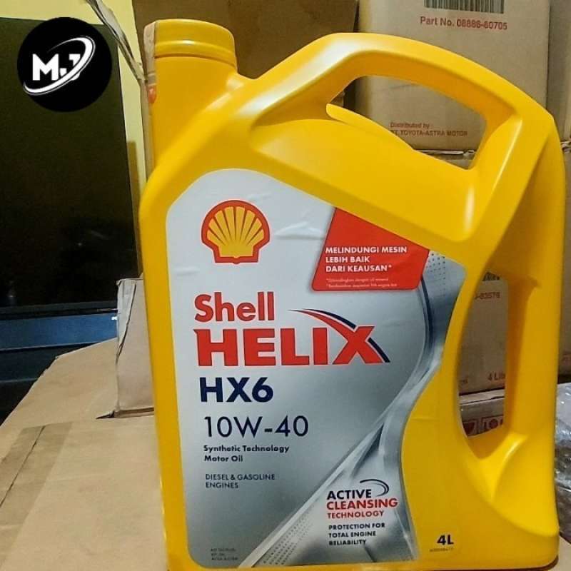 Promo Baru Oli Mesin Shell Helix Hx6 Sae 10w-40 4 Liter Bensin Galon Hx ...