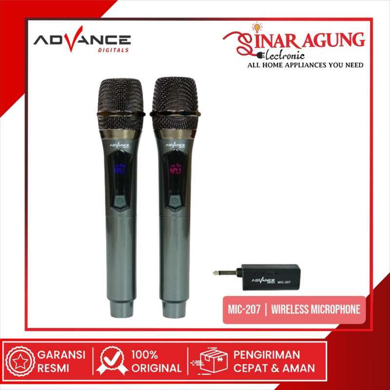 Promo Advance Mic-207 / Mic207 Professional Wireless Microphone Diskon ...
