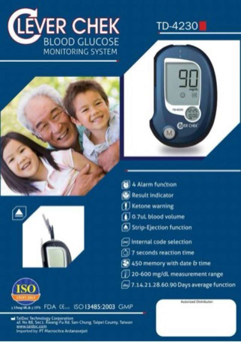 Promo Clever Chek Blood Glucose Monitng System Cek Gula Darah Box ...