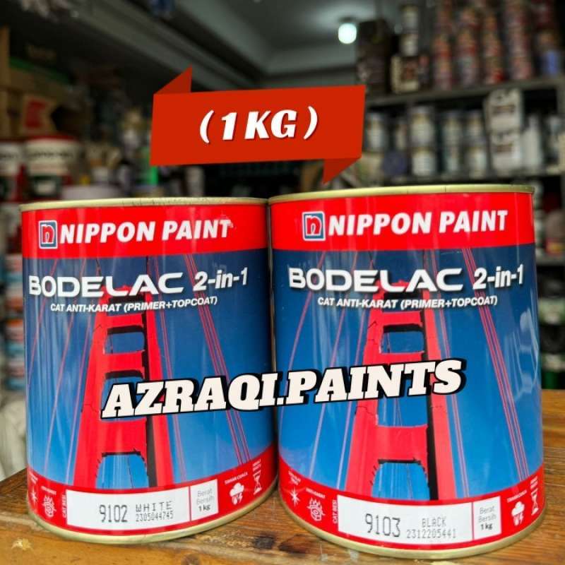 Jual Nippon Bodelac / Cat Besi Anti Karat 2 In 1 ( 1 Kg ) - Black Di ...