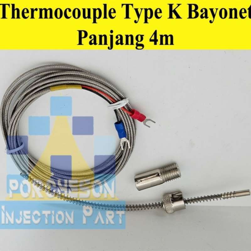 Jual Thermocouple Type K Bayonet Probe Kabel 4m Di Seller Aghanim ...