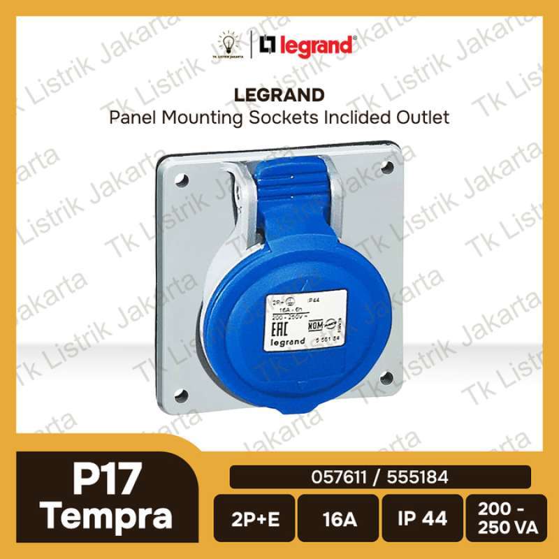 Jual Legrand P17 Tempra Ip44 Panel Mounting Sockets Inclided Outlet 2p+e 16a 057611 / 555184 Di ...
