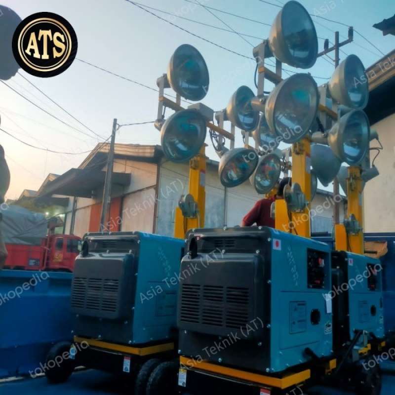 Jual Terbaru Tower Light 4 X 1000 Watt Lightning Tower Genset Silent ...
