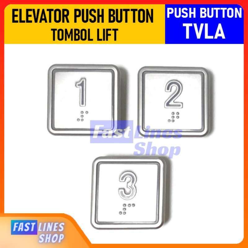 Jual Push Button Tombol Lift Tvla Braille Elevator Spare Part Lift Di ...