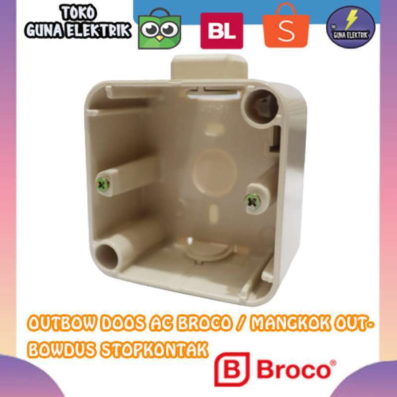 Jual Broco Stop Kontak Ac G155-155s White Socket 3pin Putih 1set ...