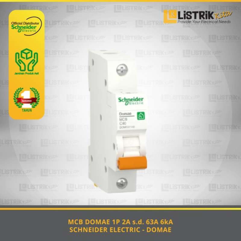 Jual New Mcb Domae 1p 2a S.d. 63a 6ka Schneider Electric - Domf011** - 1p 16a Di Seller Shin ...