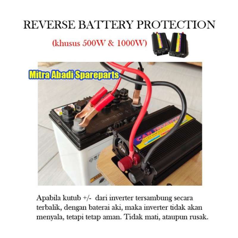 Jual Inverter Car Dc 12v To Ac 220v Power Besar Reversed Battery ...