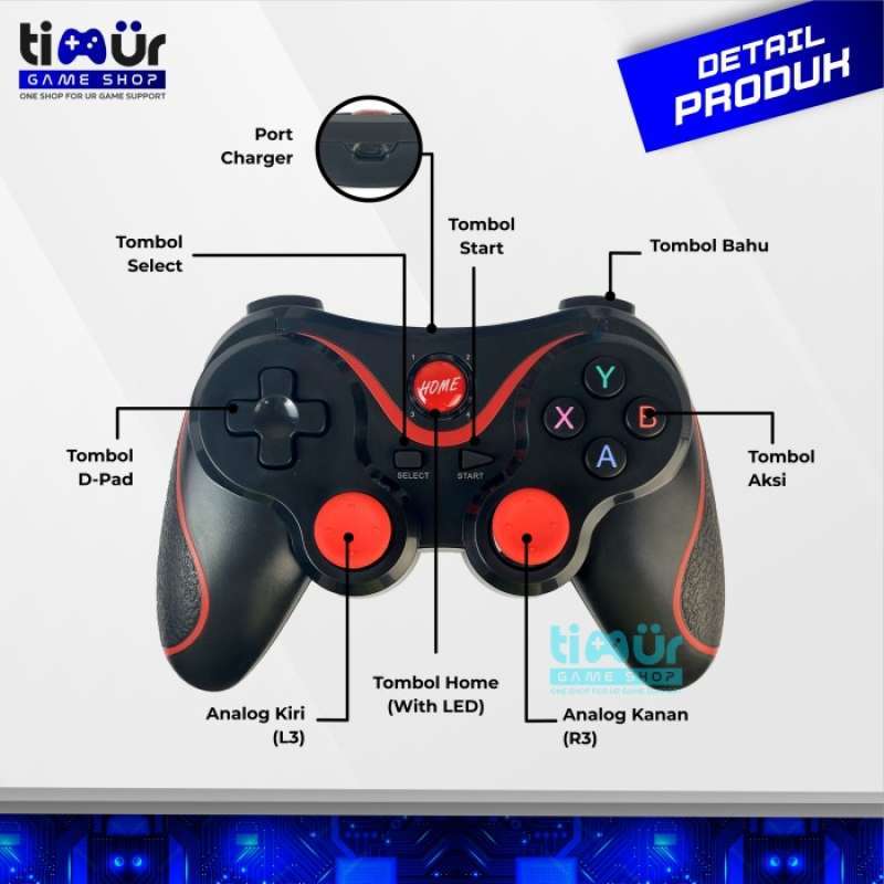 Promo Stik Stick Gamepad Wireless Joystick Bluetooth Hp Pc Laptop ...