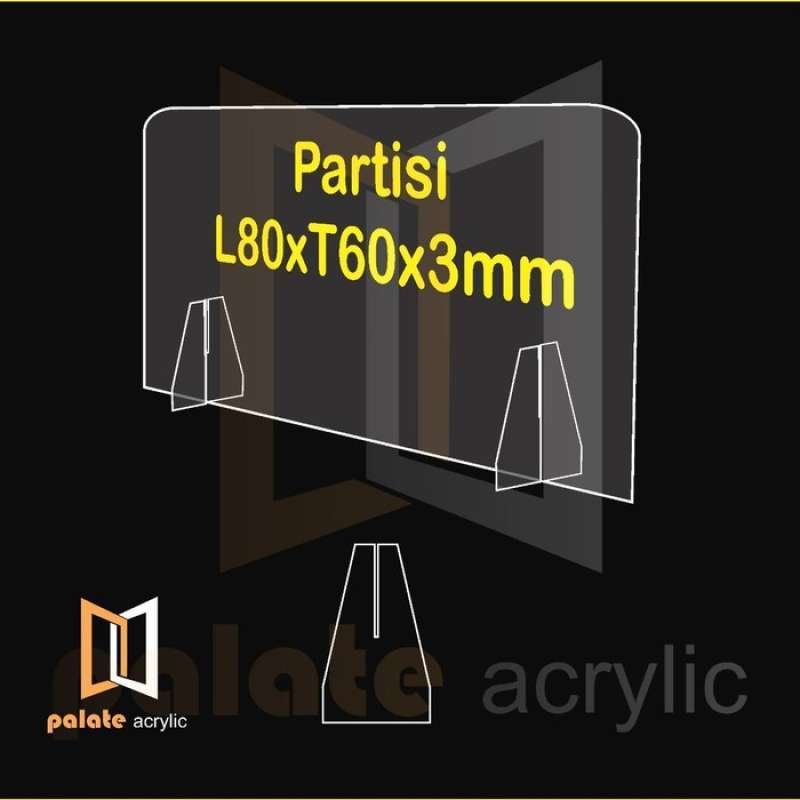 Promo Partisi Sekat / Pembatas Meja Akrilik 80x60 / Meja Kasir ...