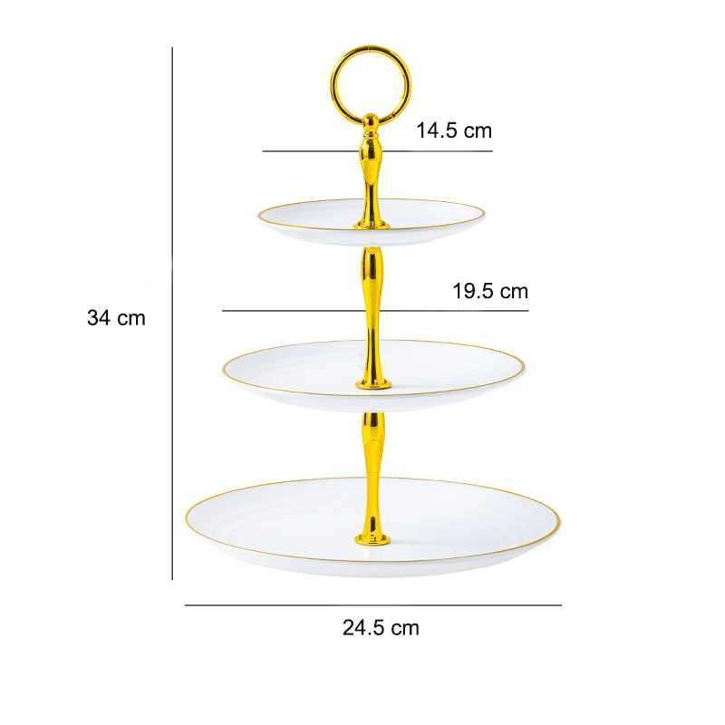 Jual Ylee Rak Kue Susun 3 Tingkat Detachable Plate Cake Stand Display ...