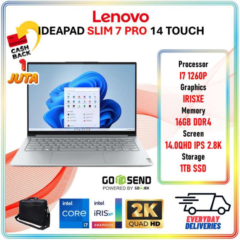 Promo Lenovo Ideapad Slim 7 Pro Touch I7 1260p 16gb 1tb Ssd Irisxe W11 2.8k Diskon 33% Di Seller ...