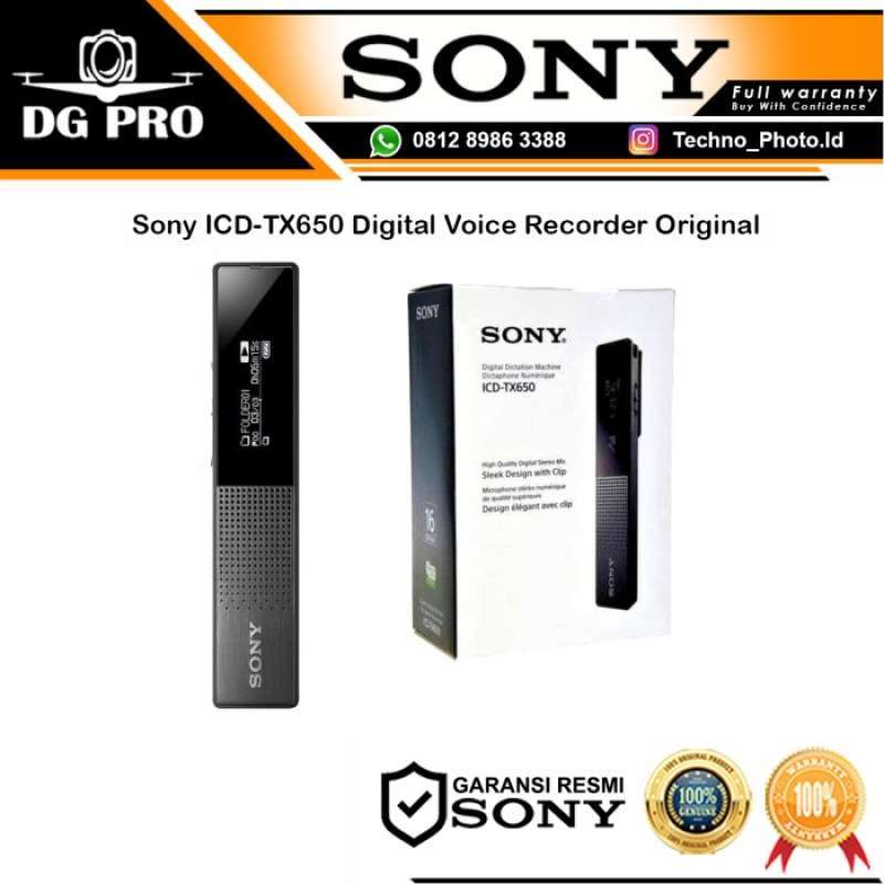 Promo Sony Icd-tx650 Perekam Suara Digital Voice Recorder Original Tx ...