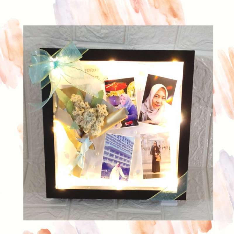 Promo Figura Bingkai Frame Pajangan Hadiah Foto Lampu Led Wisuda Anniv ...
