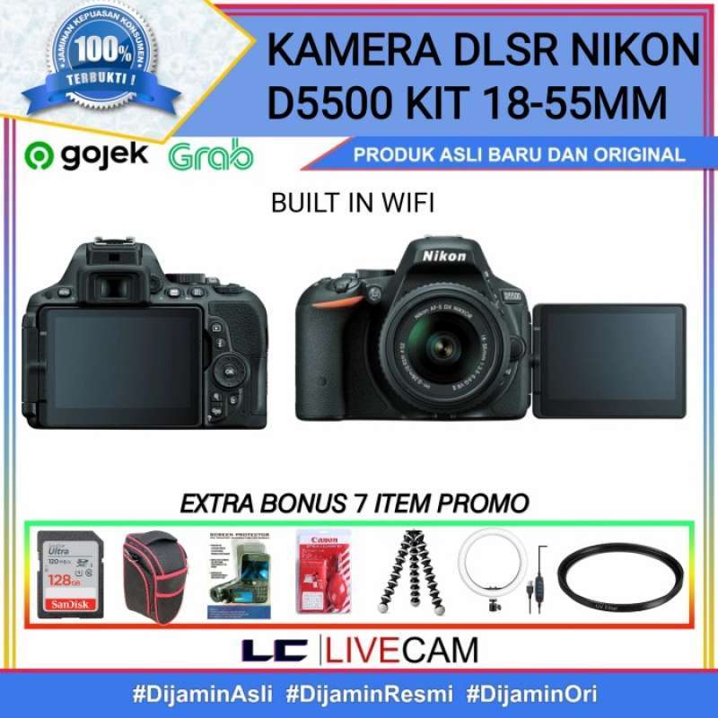 Promo Nikon D5500 Kit 18-55mm Vr/ Kamera Nikon D5500 Kit 18-55mm Double ...