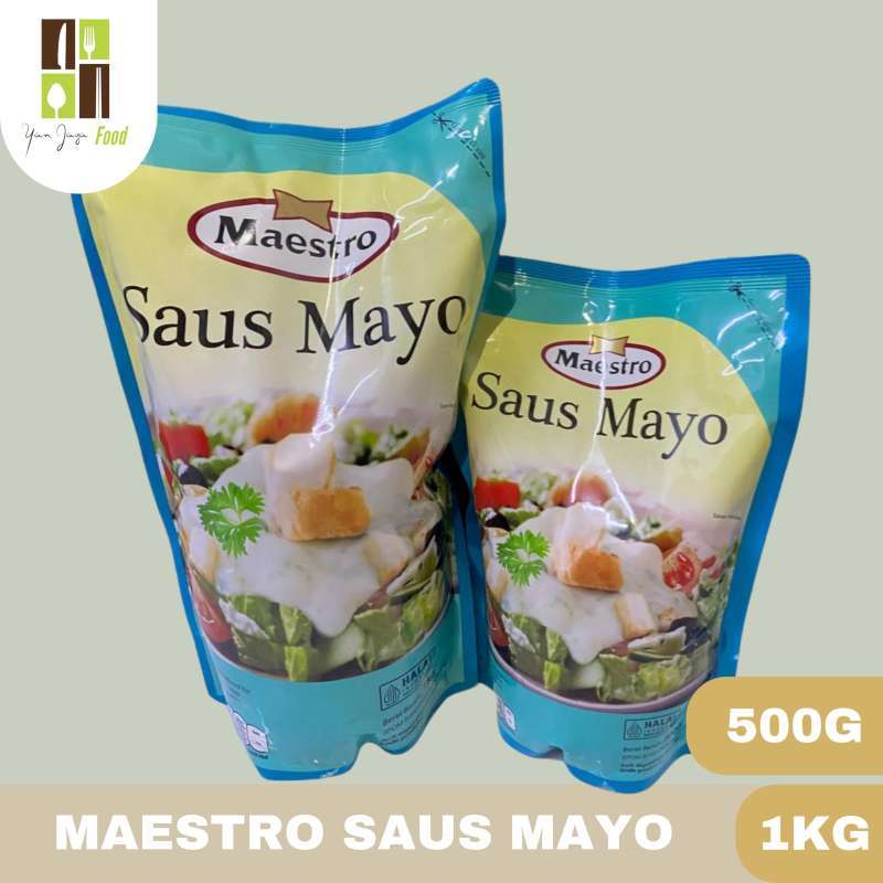 Jual Maestro Saus Mayo / Sauce Mayonaise / Mayonais / Kemasan 1kg/500g ...