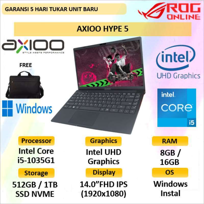 Promo Laptop Axioo Hype 5 Intel I5 1035g1 16gb 512gb Ssd 14 Inch Full Hd Ips Diskon 33% Di ...