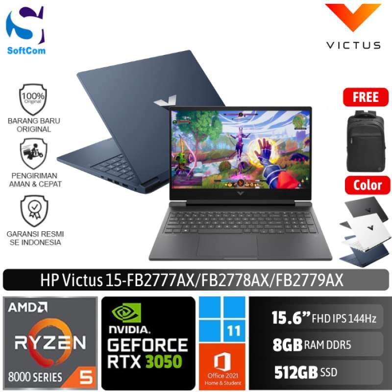 Promo Hp Victus 15 Fb2777ax Fb2778ax Fb2779ax Laptop Gaming [ryzen 5 ...