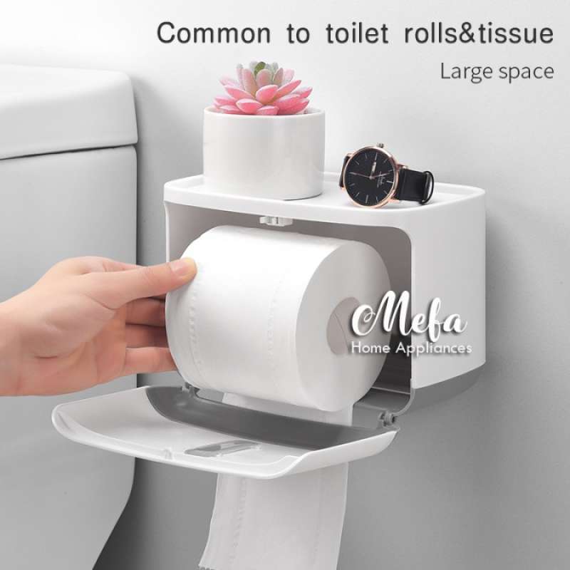 Promo Rak Dinding Gatung Tissue Gulung Holder / Rak Toilet Tempat Tisu ...