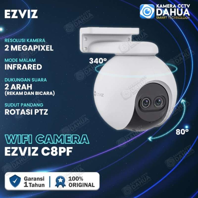 Promo Camera Cctv Wifi Ezviz 2mp Kamera Wireless Ip Cam Ptz Zoom Dual ...