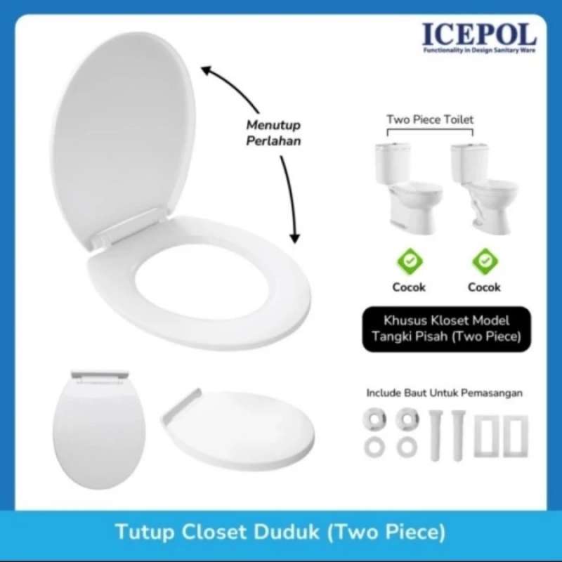 Jual Tutup Closet Soft Closing Universal Model Toto Tutup Closet Duduk ...