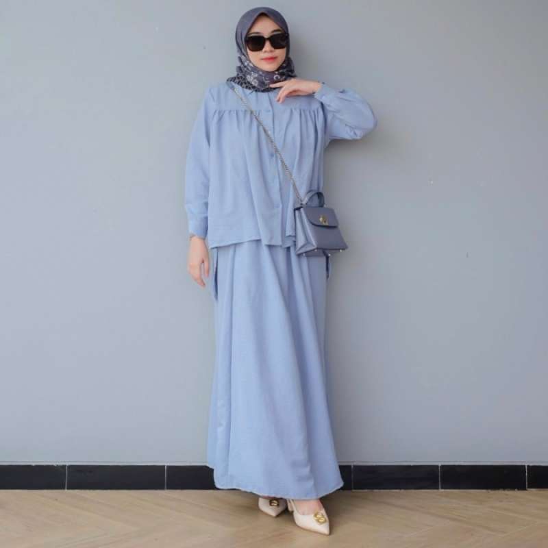Jual Dyn Basic Lilian Set || One Set Rok Muslim Wanita Di Seller ...