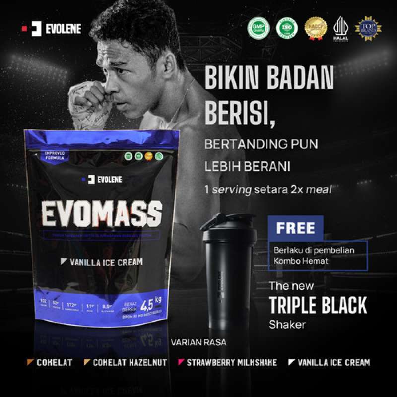 Jual Evolene Evomass Evo Mass Gainer 10 Lb Lbs 10lb Susu Mass Gainer ...