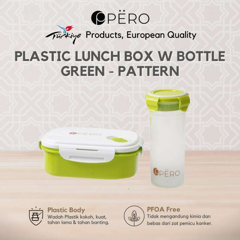 Promo Pero Kids Molly Lunch Box 950ml Set With Clear Bottle 650ml / Tempat Makan Anak Set ...