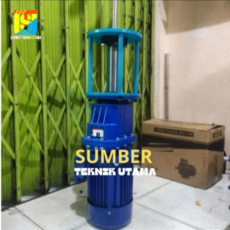 Promo Promo- Mixer Agitator Kimia Ss304 0.75 Kw 1hp 3phase 380v 2p With Gearbox Diskon 50% Di ...