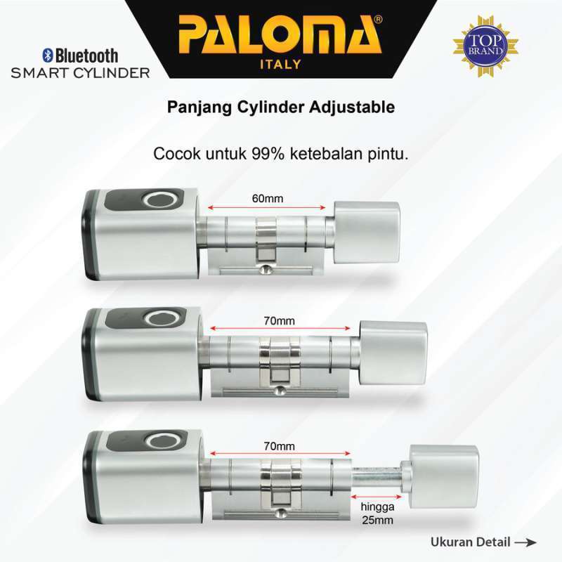 Promo Paloma Smart Cylinder Lock Kunci Pintu Silinder Digital Home Dlp ...