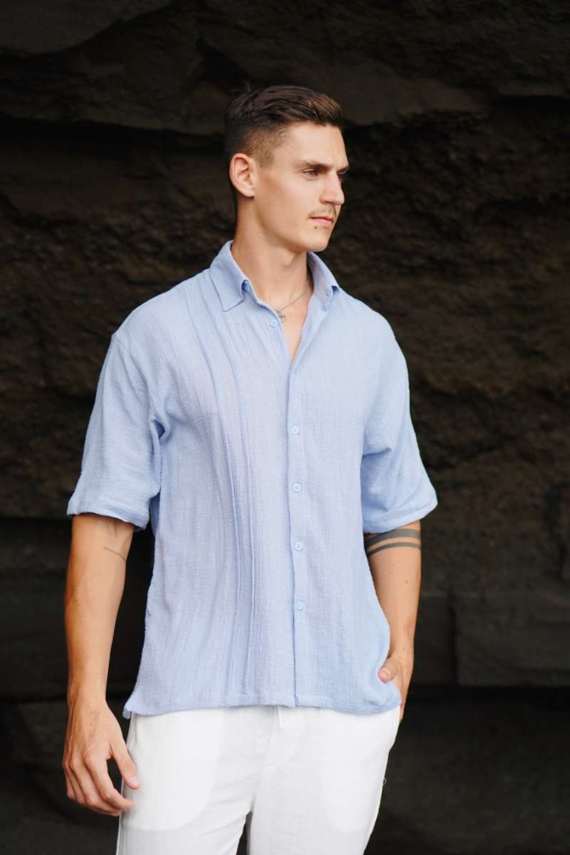 Jual Beachwell Kemeja Pria Oversized Katun Lengan Pendek Resort Wear ...