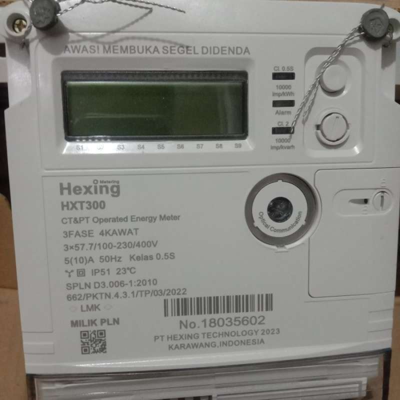 Jual Kwh Meter Hexing Hxt300 5(10)a 3phase 4kawat 3x57.7/100-230/400v Di Seller Winter ...