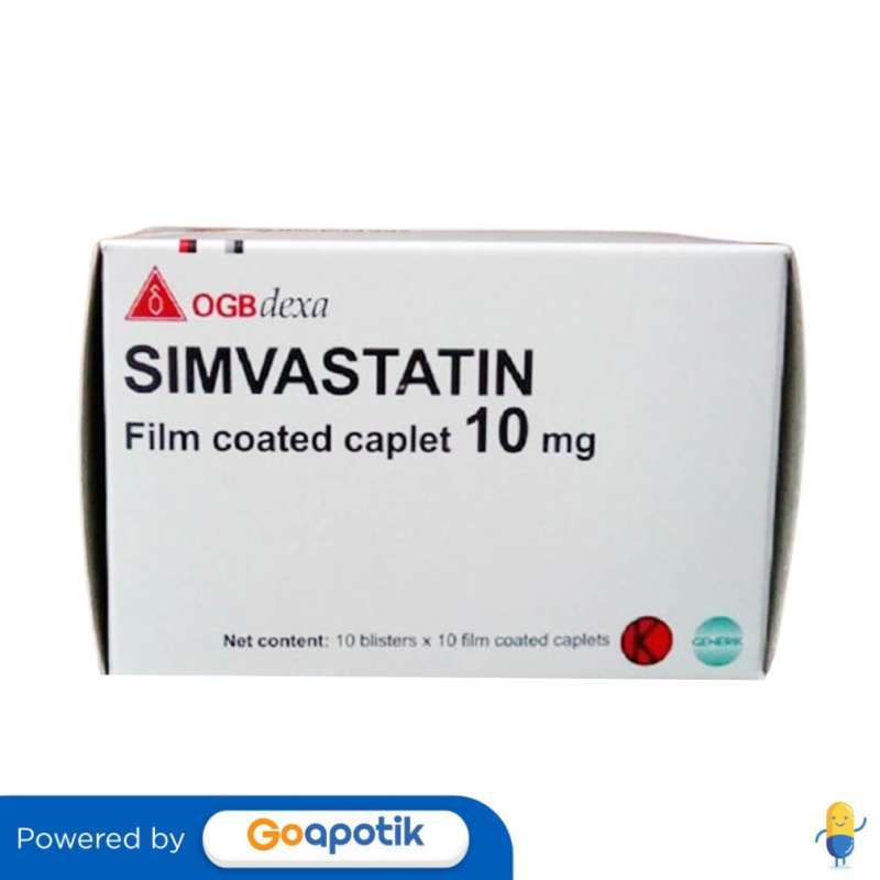 Jual Simvastatin Ogb Dexa Medica 10 Mg Box 100 Tablet / Obat Kolesterol ...