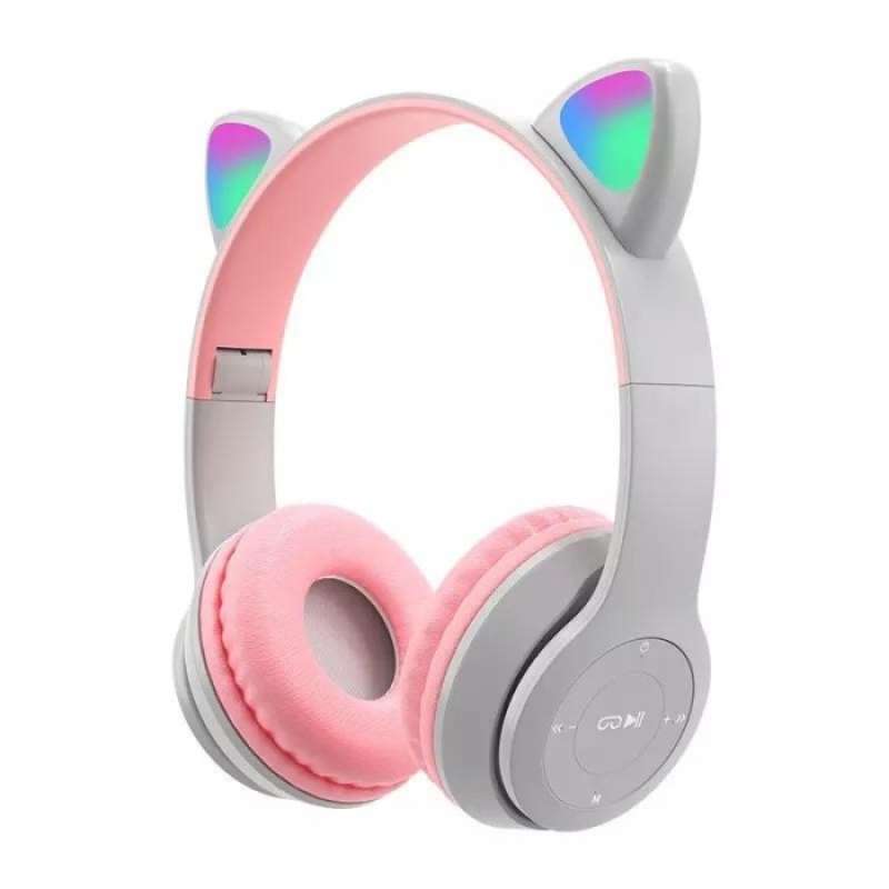 Jual Headphone Bluetooth Cat Headset Gaming Wireless Telinga Kucing Led ...
