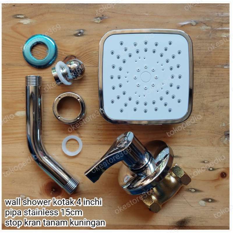 Promo Paket Wall Shower Kamar Mandi + Stop Kran Shower Tanam Diskon 23% ...