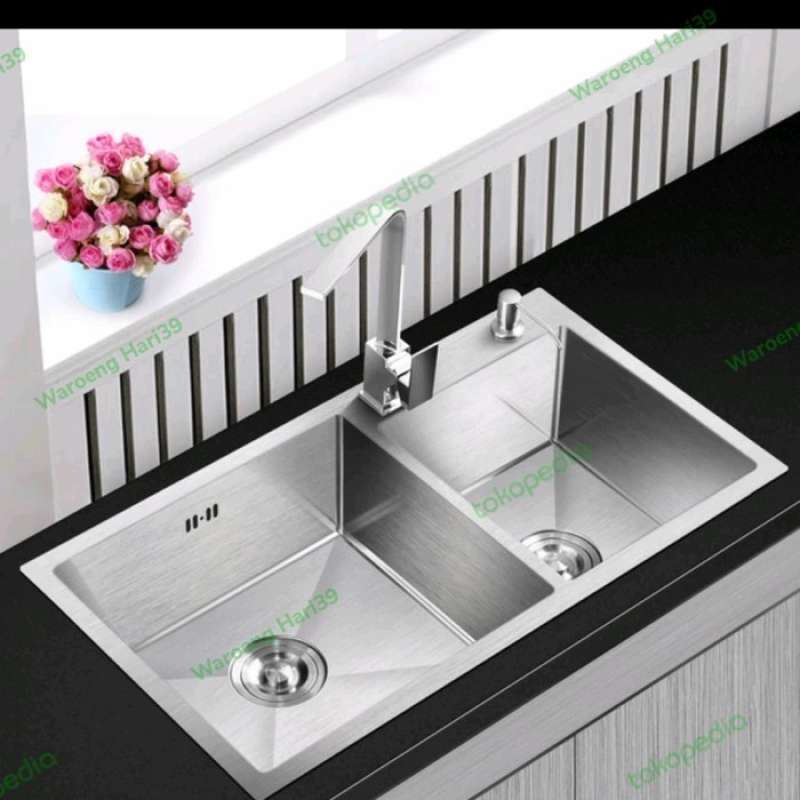 Promo Kitchen Sink Stainless Inobe 8245/bak Cuci Piring 2 Lobang Diskon ...